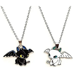 2 PCS Couple Necklace Best Friend Bestie Pendant Puzzle Matching Yin Yang Necklace Gifts for Lover Women Girls Friendship BFF Set