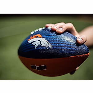 Rawlings NFL Downfield Youth Size Football with 5X HD Grip, New Orleans Saints