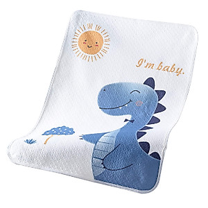 Waterproof Washable Bed Pads- Potty Training - 4-Layer of Pure Cotton - Mattress Protector Crib, Incontinence (35 x 28 in) (Dinosaur)