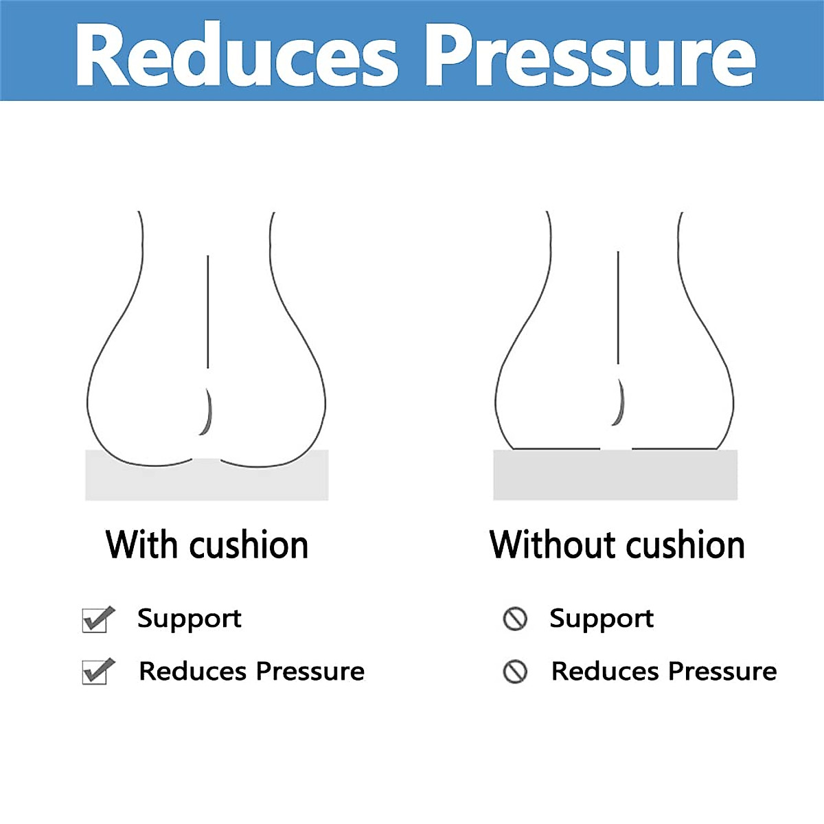 ILMF Memory Foam Chair Cushion, Square Ultra Soft Comfortable Fluffy Seat Cushion Removable Washable Chair Pad Reduces Pressure Great for Living Room Car Seats Office Chairs (Yellow 50x50cm(20x20in))