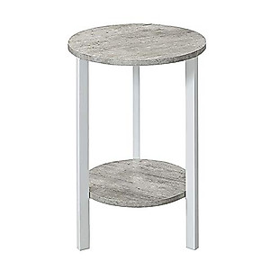 Convenience Concepts Graystone 31 inch 2 Tier Plant Stand, Faux Birch/White