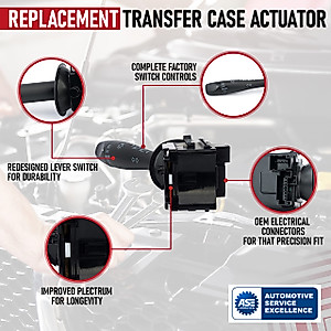 Turn Signal and Headlamp Dimmer Switch Blinker Lever, Replaces D6254E, 20940099, SW5908 - Compatible with Chevy, Pontiac, Saturn & Suzuki Vehicles - Equinox, HHR, Cobalt, G5, Sky