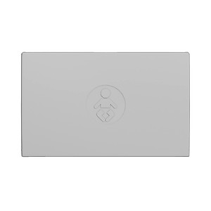 Foundations Elements Horizontal Wall Mounted Baby Changing Station and Liner Dispenser for Commercial Restrooms, Easy to Install, Meets All Safety Standards in USA, Canada & Europe (Gray)