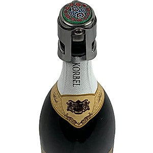 Murano Glass Champagne Bottle Stopper – Unique and beautiful gift for Prosecco, Cava, and Sparkling Wine Stopper – Handmade of Murano Glass with an airtight seal to keep bubbly fresher