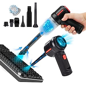 Meudeen Air Duster - Computer Vacuum Cleaner - for Keyboard Cleaning- Cordless Canned Air- Powerful 35000RPM- Energy-Efficient (Air-01)