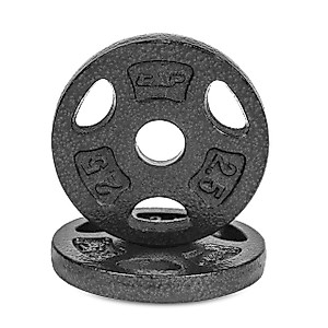 WF Athletic Supply Cast Iron 1-Inch Standard Grip Plate for Strength Training, Muscle Toning, Weight Loss & Crossfit - Multiple Choices Available