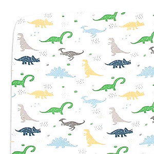 Cuddly Cubs Graco Pack n Play Fitted Sheet – Dinosaur Playard Sheet – Snuggly Soft Jersey Cotton Mini Crib Sheet for Boy – 1 Pc