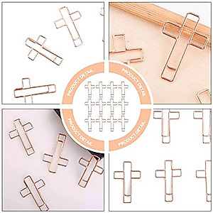 TOYANDONA 12pcs Cross Paper Clips Bible Paper Clips Journaling Items Clamps Christian Bible Study Supplies Metal Bookmark Memo Clip for Office School Religious Gift