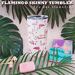 Pink Flamingo Cup, Flamingo Gifts For Women, Insulated Double Wall Stainless Steel 20 Oz Cute Flamingo Mug Coffee Cup Tumbler Water Bottle, Flamingo Stuff Decor, Inspirational Gifts