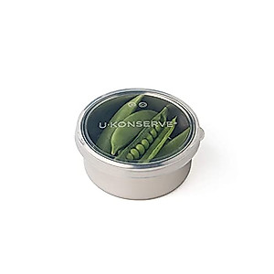 U-Konserve Stainless Steel Round Food-Storage Lunch Container 5oz - Clear Silicone Lid - Leak Proof and Airtight - Dishwasher Safe - Plastic Free