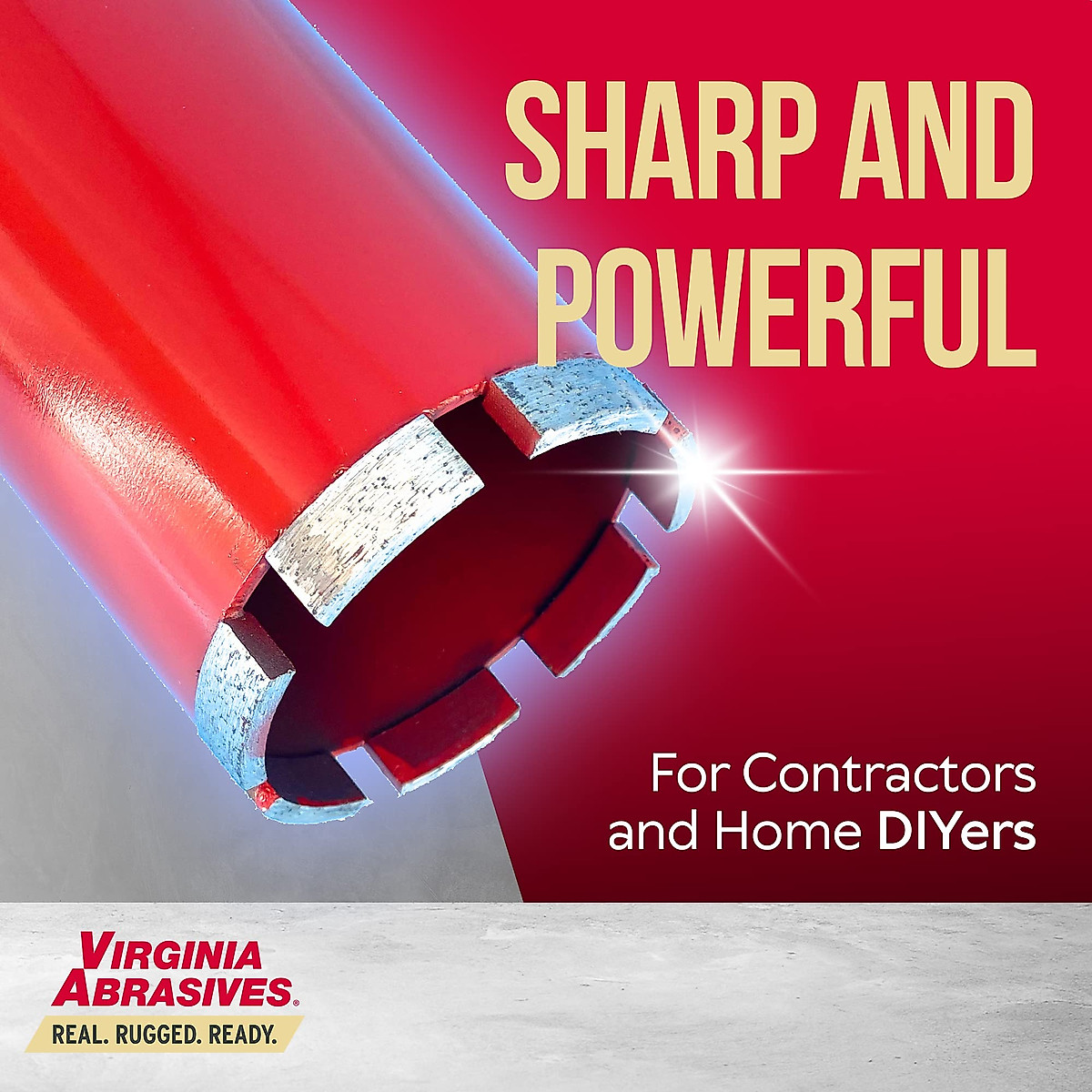 Virginia Abrasives 425-03040 - 1pc 3" x1 4" x 1-1/4"-7 Premium 4" Diamond Core Drill Bits for Wet Cutting & Hole Maximum Drilling Depth & Barrel Coring Reinforced Concrete,Hard Stone,Brick, & Masonry