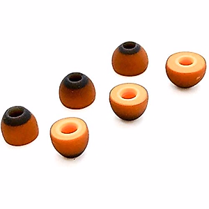 SYMBIO W Memory Foam & Silicone Hybrid Ear Tips. Provides Great Seal and Sound Isolation for Enhanced Audio Performance. Durable Ear Tips Easy to Keep Clean - 3 Pairs (Small, Medium, Large)