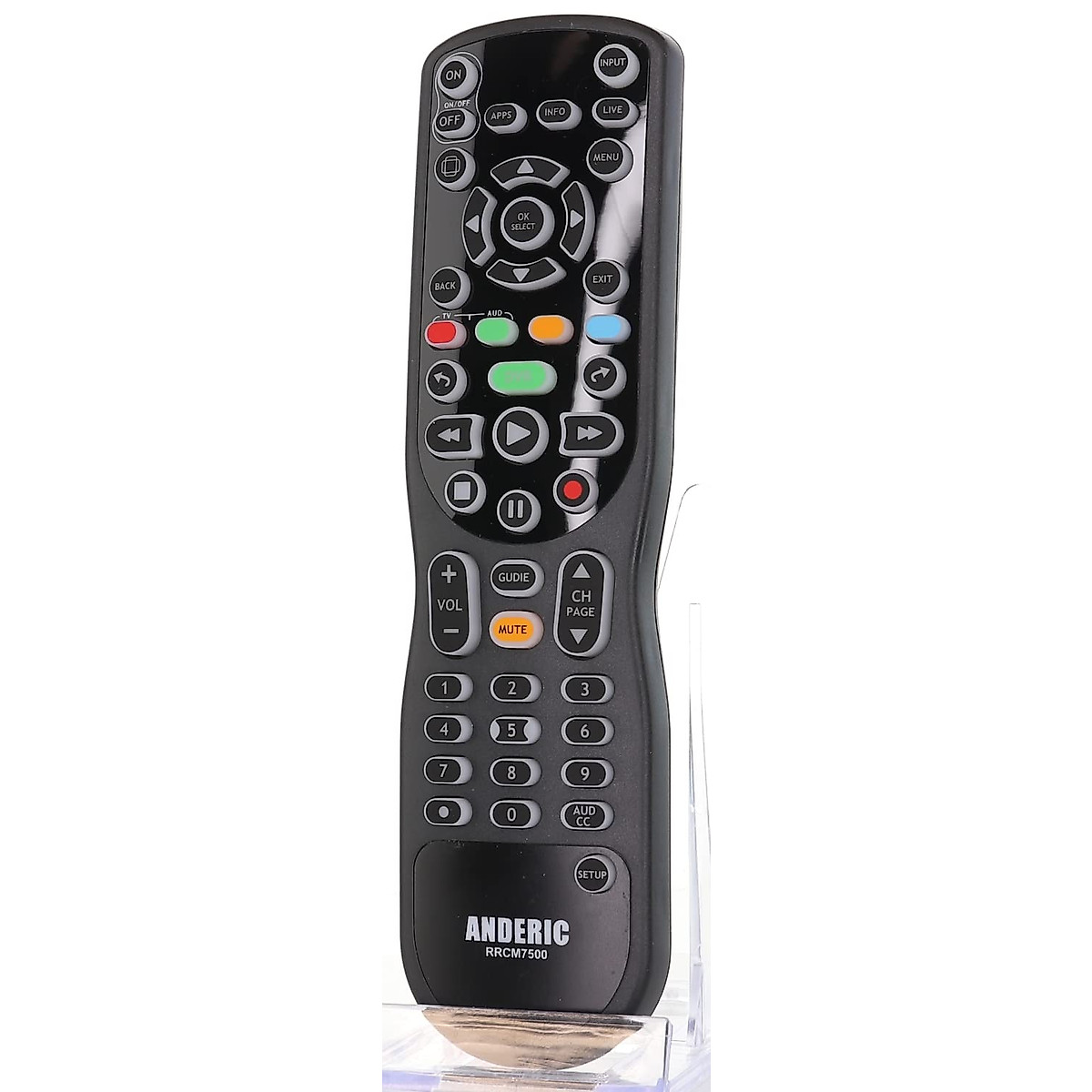 ANDERIC RRCM7500 for Channel Master DVR Remote Control CM7500XRC2 Replacement Remote for Channel Master - Works 100% - Works CM7500XRC2, CM7500GB16, CM7001, CM7004, CM7500TB1