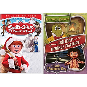 Rankin/Bass Holiday Classics - Santa Claus is Coming to Town (Deluxe Edition) & Cricket on the Hearth and Little Drummer Boy (Double Feature) DVD Bundle