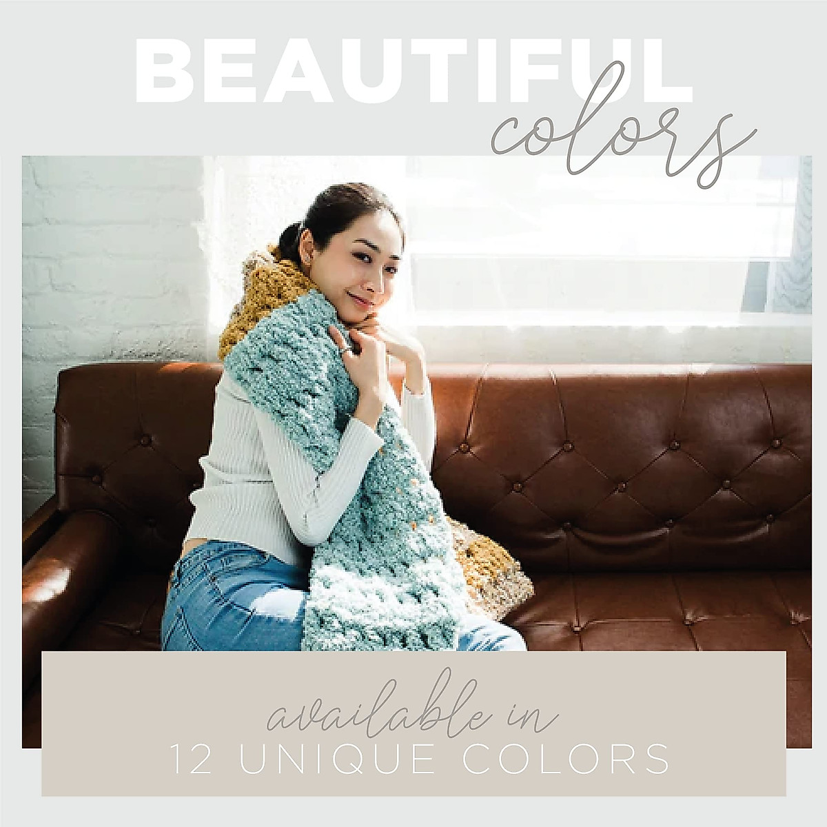 Lion Brand Yarn Go for Fleece Sherpa Jumbo Yarn for Knitting, Crocheting, and Crafting, 3 Pack, Honey