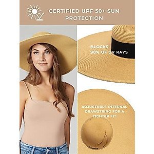 San Diego Hat Company Women's Floppy SPF 50+ Sun Hat, Camel, One Size