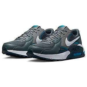 NIKE Men's Sneaker, Iron Grey White Photo Blue Dark Obsidian, 12