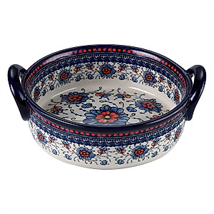 Large Serving Soup Bowl with Handles, Stackable Bowls for Soup, Cereal, Oatmeal, French Onion Soup Oven Microwave Dishwasher Safe (Color : Plum bossom)