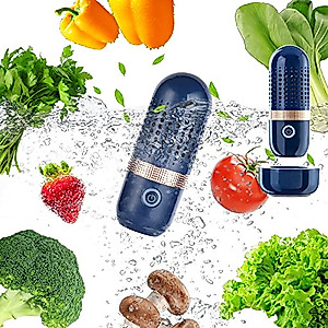 COMUSTER Vegetable Washing Machine,Fruit Cleaner Device,Banana Cleaner Machine,Fruit Purifier for with OH-ion Purification Technology for Cleaning Fruit,Vegetable,Rice,Tableware (Royal Blue)