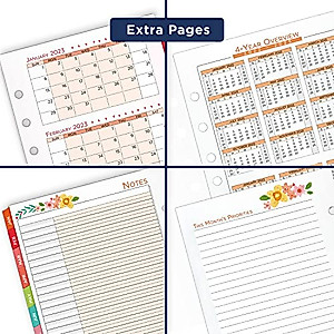 AT-A-GLANCE 2023 Daily & Monthly Planner Refill, 5-1/2" x 8-1/2", Size 4, Desk Size, Kathy Davis (KD81-225)