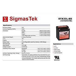 Deka ETX30L Motorcycle Battery (Replacement)