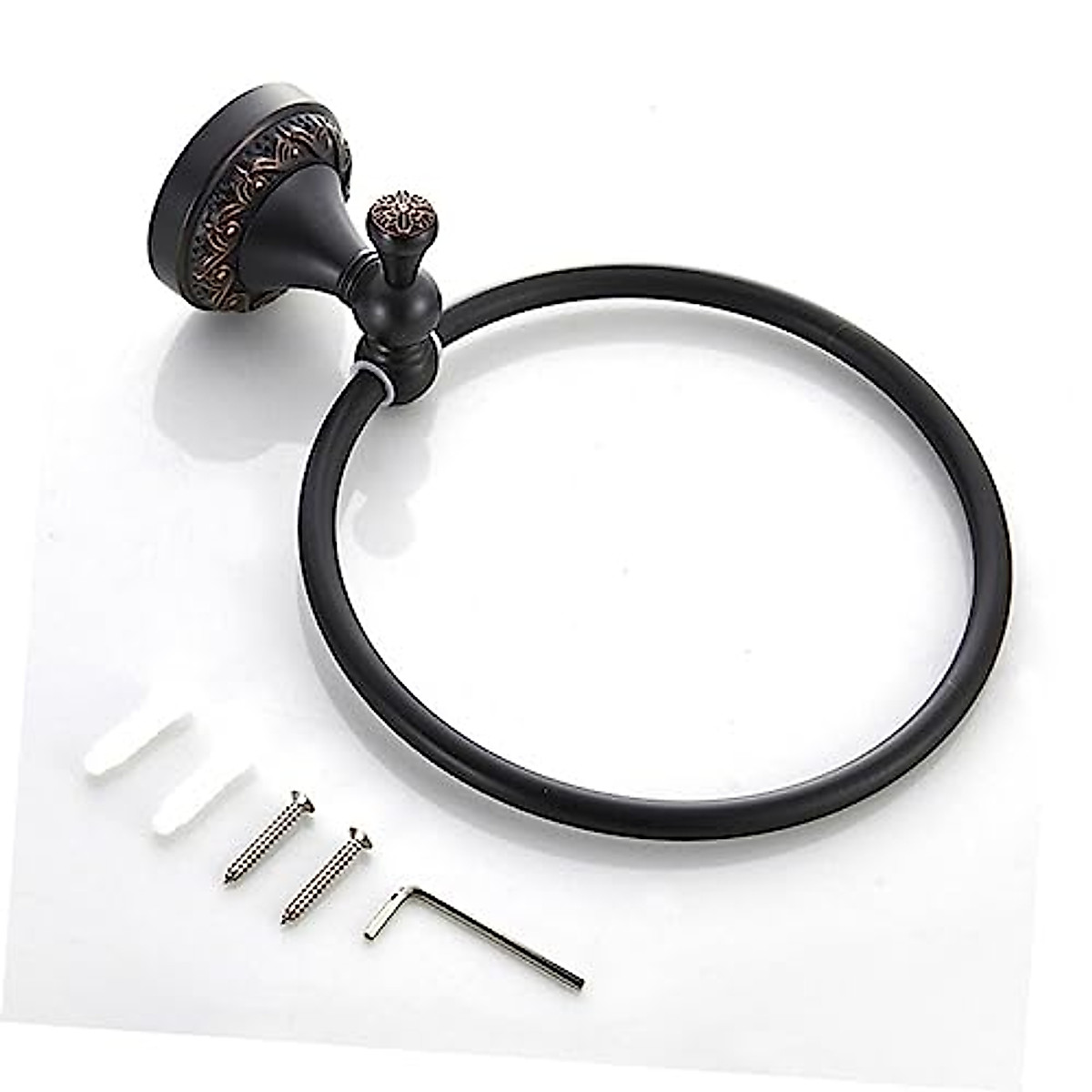 Black Towel Holder Black Towel Ring Towel Rack Black Vintage Black Bronze Brushed Towel Ring Round Black Towel Rack