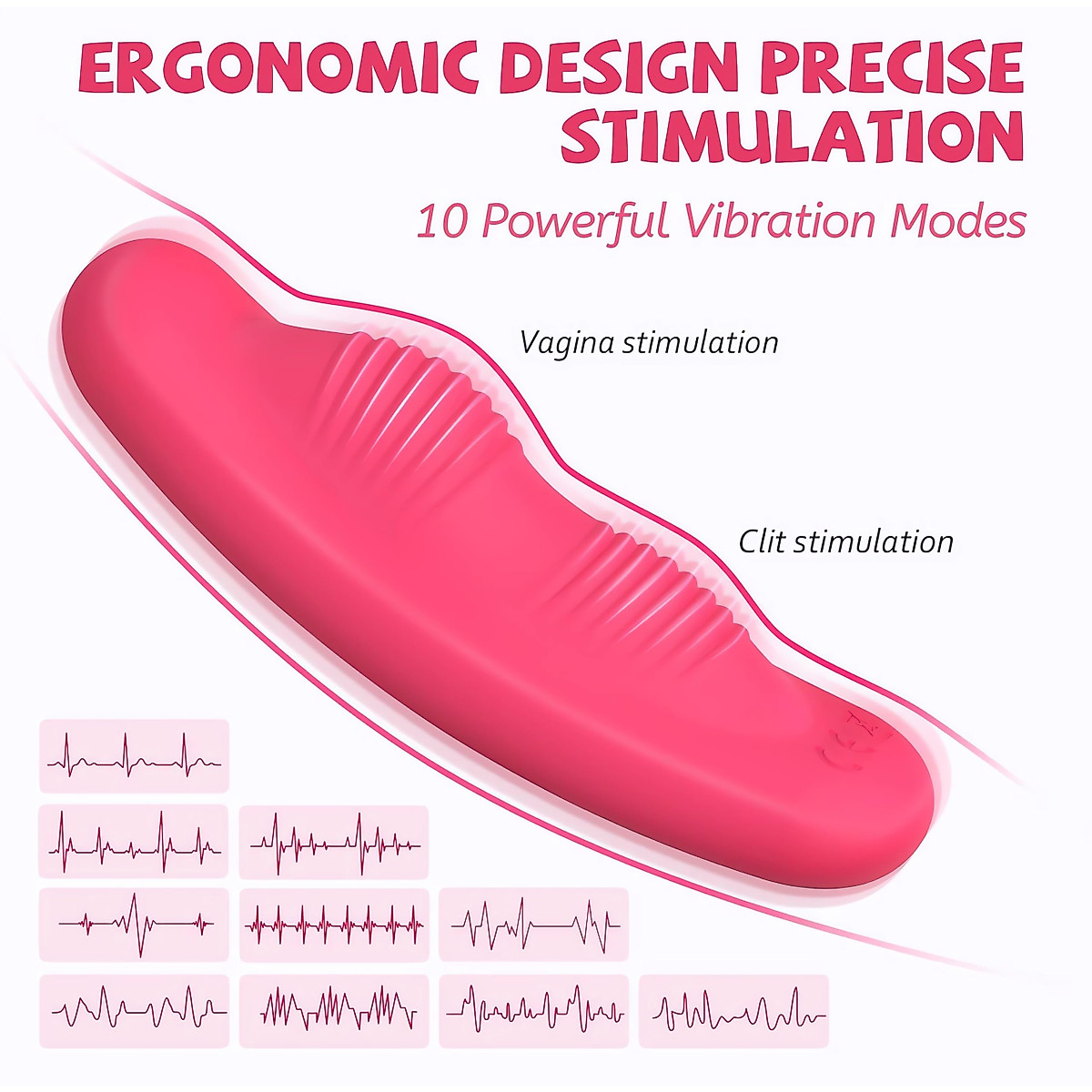 Remote Control Vibrator for Panties with Magnetic Clip, Sex Toys Butterfly Vibrators for Women with 10 Vibration Modes, Waterproof Wearable Rose Vibrator Dildo for Couples