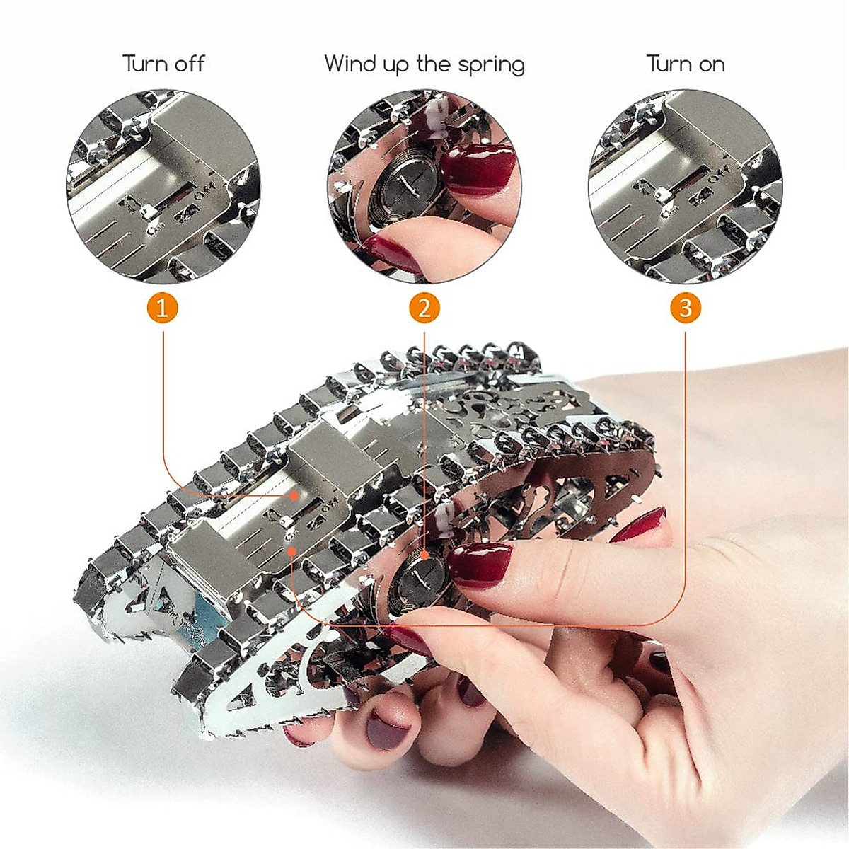 Marvel Tank 2 Stainless-Steel Model Kit | Durable and Mechanized Machine for The Experienced Hobbyist | Do-It-Yourself Project | No Soldering Required