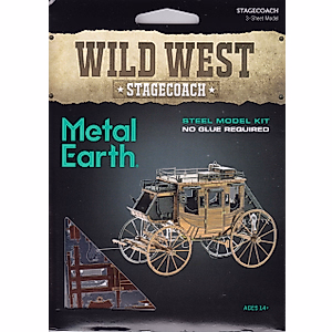 Fascinations Metal Earth Wild West Stagecoach 3D Metal Model Kit