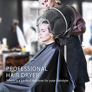 VIVOHOME 1300W Professional Height Adjustable Stand Up Bonnet Hair Dryer Hooded Floor Stand Rolling Base with Wheels for Salon Equipment Beauty Spa Home