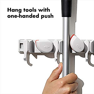 OXO Good Grips Wall-Mounted Mop and Broom Organizer