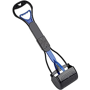 Sunkoon 28inch Non-Breakable Pooper Scooper for Dogs, Long Handle Foldable Portable Dog Scooper with High Strength Durable Spring, Easy to Pick Up for Grass and Gravel