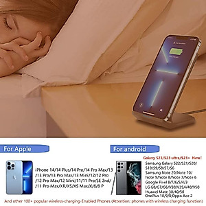 PDKUAI Fast Wireless Charger,20W Max Wireless Charging Stand with PD-Adapter,Compatible with iPhone 14/14 Plus/ 14 Pro/13/12/11/SE/XS/XR/X/8,Samsung Galaxy S23 S22 S21 S20 S10 S9 S8 Note 20/10,G7/G8