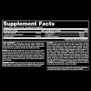 Animal Fury Pre Workout Powder - Energy and Focus Supplement with 5g BCAA, 350mg Caffeine Nitric Oxide Booster with Beta-Alanine, Preworkout for Men and Women, Blue Raspberry Flavor, 30 Servings