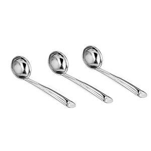 Indian Crafts idea Stainless Steel Oil and Ghee Pot of Spoons, Stainless Steel Ghee,Oil Pot with Spoon for Kitchen Dining Storage Container, Set of 6(7 cm)