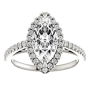 JEWELERYN 4 CT Marquise Colorless Moissanite Engagement Ring Set for Women/Her, Wedding Bridal Ring Set,Eternity Sterling Silver Solid Diamond Solitaire Prong Anniversary Promise Gift for Ring (4)