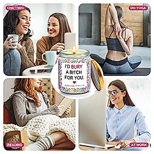 Birthday Gifts for Women Best Friends, Valentines Day Gifts, Friendship Gifts for Women, Sister Gifts from Sister, Lavender Scented Candles Funny Gifts for Women BFF Friends Sister Mom Wife Girlfriend
