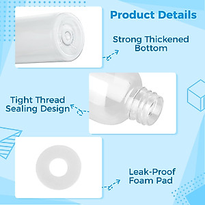 20PCS 8.5oz Clear Dispensing Bottles, Plastic Squeeze Bottles with Twist Top Caps for Oils Inks Liquids, Household Round Squeeze Bottles for Crafts Kitchen Food Making