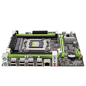 Hopcd Desktop Computer Motherboard, LGA 2011 Motherboard Support 1066/1333/1600 / 1866MHz DDR3+ RTL8111H Gigabit Network Card / SATA3.0+PCI-E /6-Channel Audio Chip