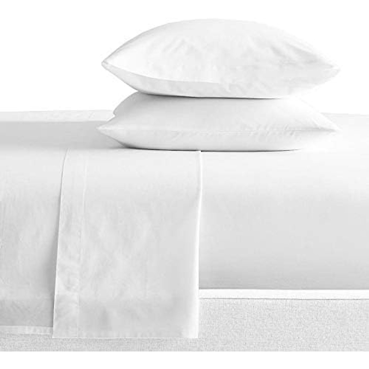 100% Egyptian Cotton Bed Sheets - 1000 Thread Count 4-Piece White Queen Sheets Set, Long Staple Cotton Bedding Sheets, Sateen Weave, Luxury Hotel Sheets, Fits Mattress Upto 18'' Deep Pocket