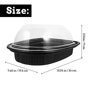 DOITOOL 10Pcs Rotisserie Chicken Roaster Container with Covers Plastic Disposable Take Out Containers Carrier with Clear High Dome Lid Without Handle