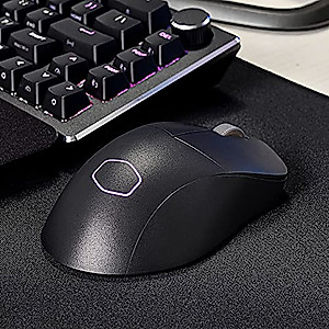 Cooler Master MM731 Wireless Gaming Mouse Black, Adjustable 19,000 DPI, Palm|Claw Grip, 2.4GHz|Bluetooth, PixArt Optical Sensor, Ultraweave Cable, PTFE Feet, RGB Lighting (MM-731-KKOH1)