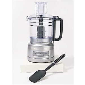 KitchenAid KFP0920QCU 9 Cup 3 Disks 2 Blades & Spatula Food Processor, Contour Silver