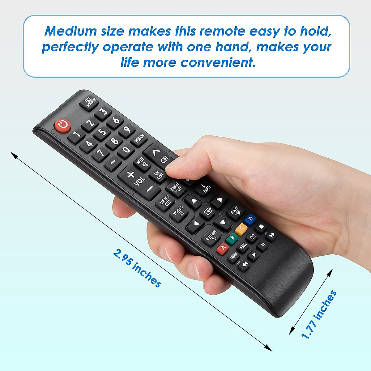 for Samsung-Smart-TV-Remote, Universal Replacement for Samsung TV Remote Control, for All Samsung TVs BN59-01199F