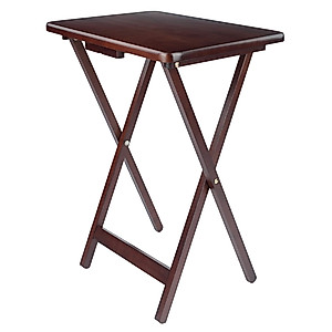 Winsome Wood Snack Table, Antique Walnut Finish, Set of 4