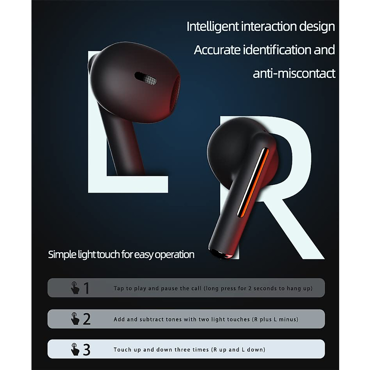 LmtLessDeals True Wireless Bluetooth Earbuds Smart Touch BT 5.3 (Green)