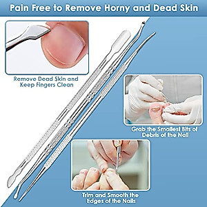 8 PCS Toenail Clippers Kit for Thick or Ingrown Nails, Professional Heavy Duty Ingrown and Thick Toenail Clippers, Sharp Stainless Steel Nail Cutter Set Toenail Pedicure Treatment Tool for Elderly
