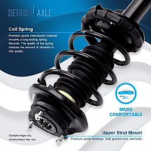 Detroit Axle - Front End 12pc Suspension Kit for 2000-2004 Ford Focus 2001 2002 2003, 2 Ready Struts, 2 Lower Control Arms Ball Joints, 4 Inner & Outer Tie Rods, 2 Sway Bar Links, 2 Boots Replacement