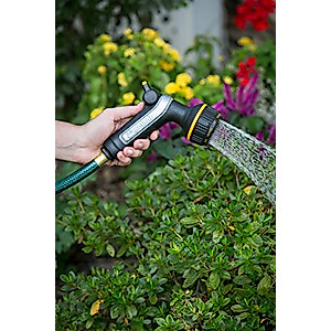 Melnor 65116-AMZ XT Metal 10-Pattern Nozzle with QuickConnect Product Adapter Amazon Bundle, Multi, Heavyweight Thumb Control