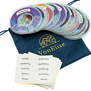 Baby Closet Dividers 14 Pcs | Baby Size Closet Dividers - 100 Stickers | Baby Closet Size Dividers - Velvet Bag | Unisex Baby Clothes Dividers for Closet Dividers for Baby Clothes Organizer Nursery